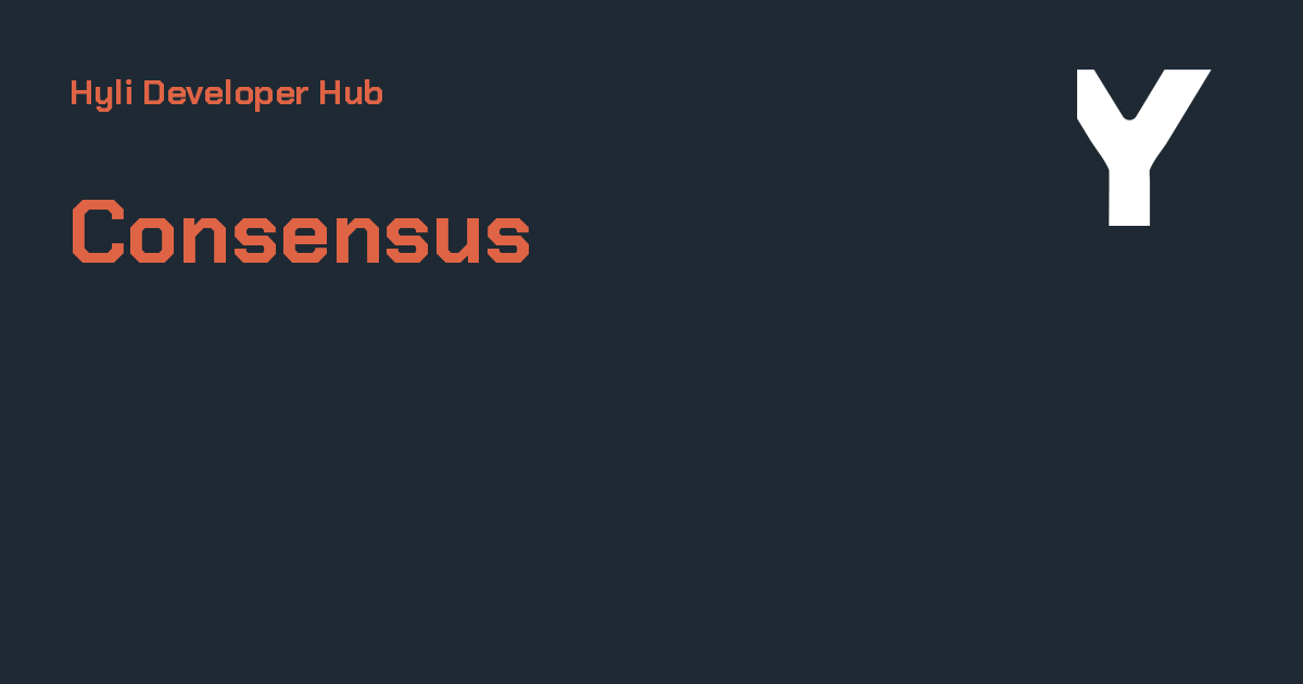 Consensus - Hyli Developer Hub