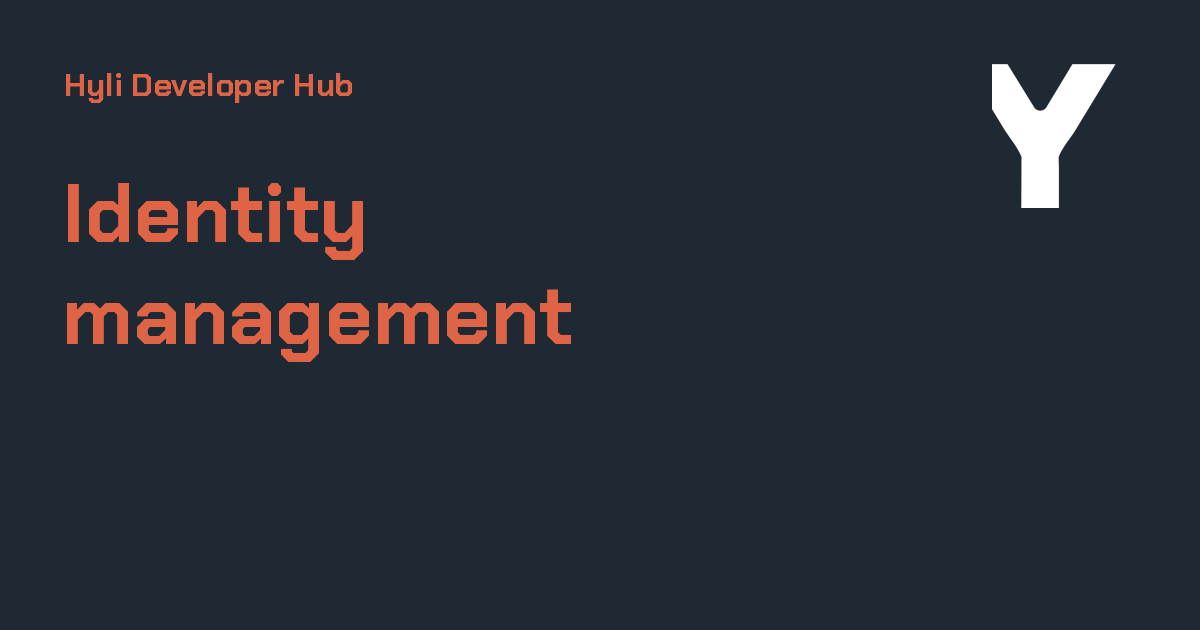 Identity management - Hyli Developer Hub