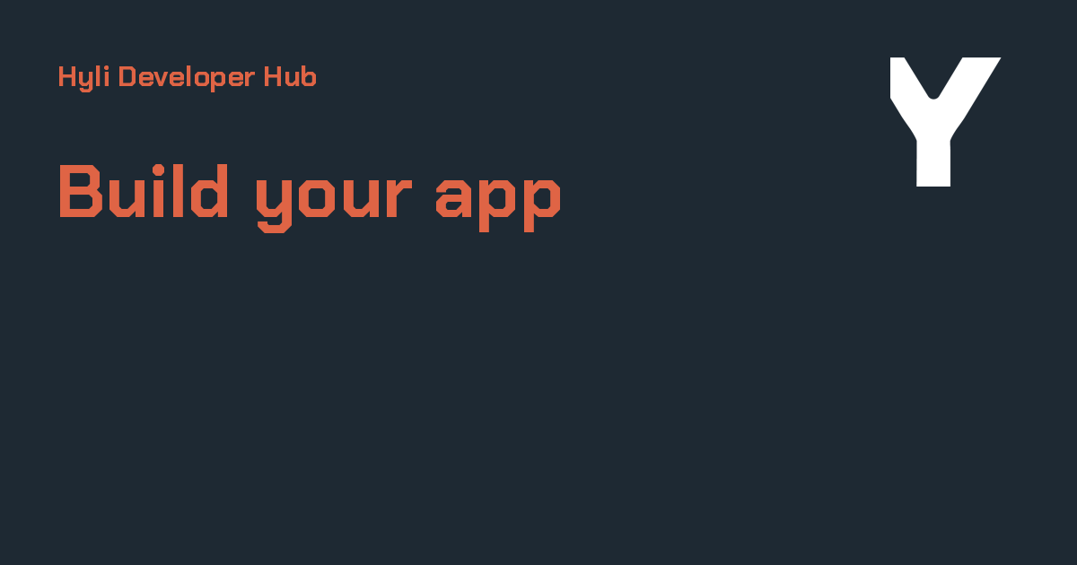 Build your app - Hyli Developer Hub