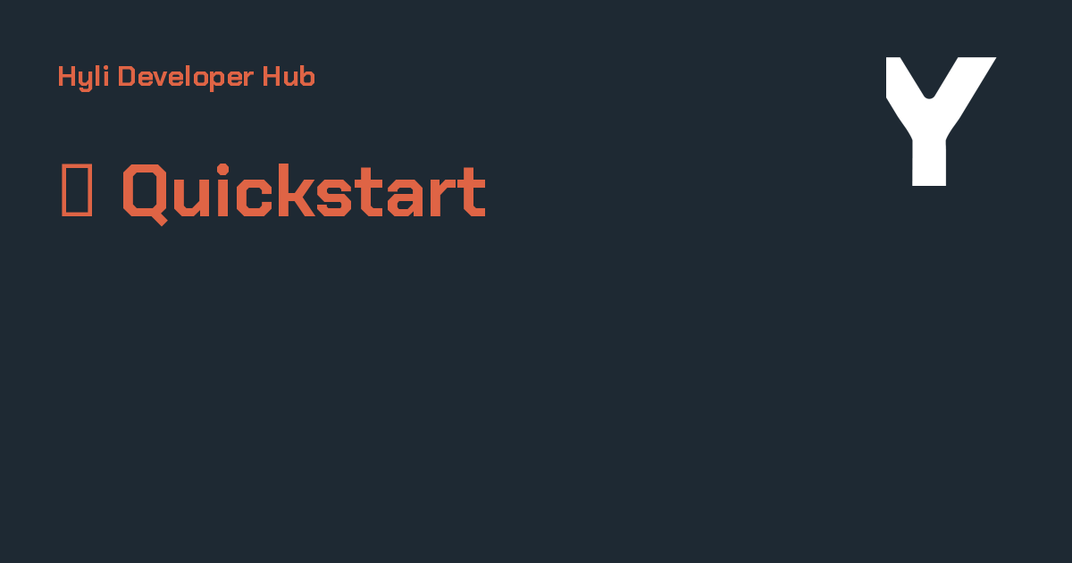 🏁 Quickstart - Hyli Developer Hub